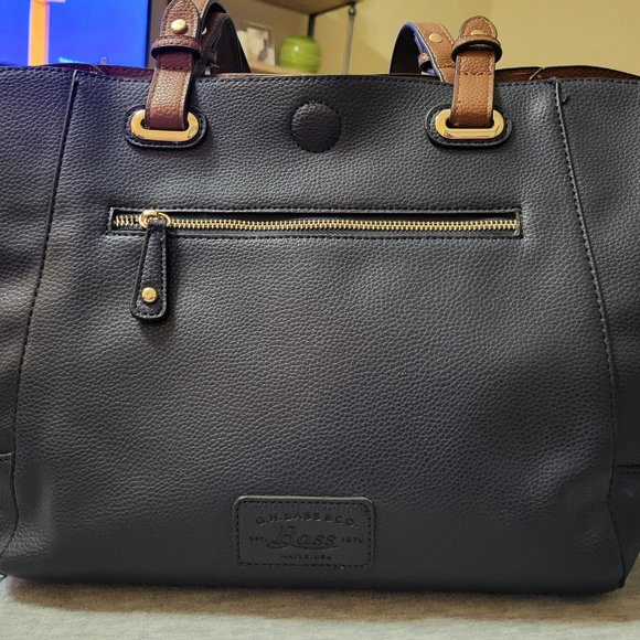 G.H. Bass & Co. | Bags | Gh Bass Leather Tote With Bag Purse Inside A ...